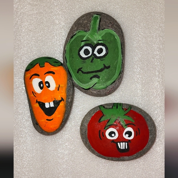 Handmade | Other | 3 Garden Marker Rocks | Poshmark